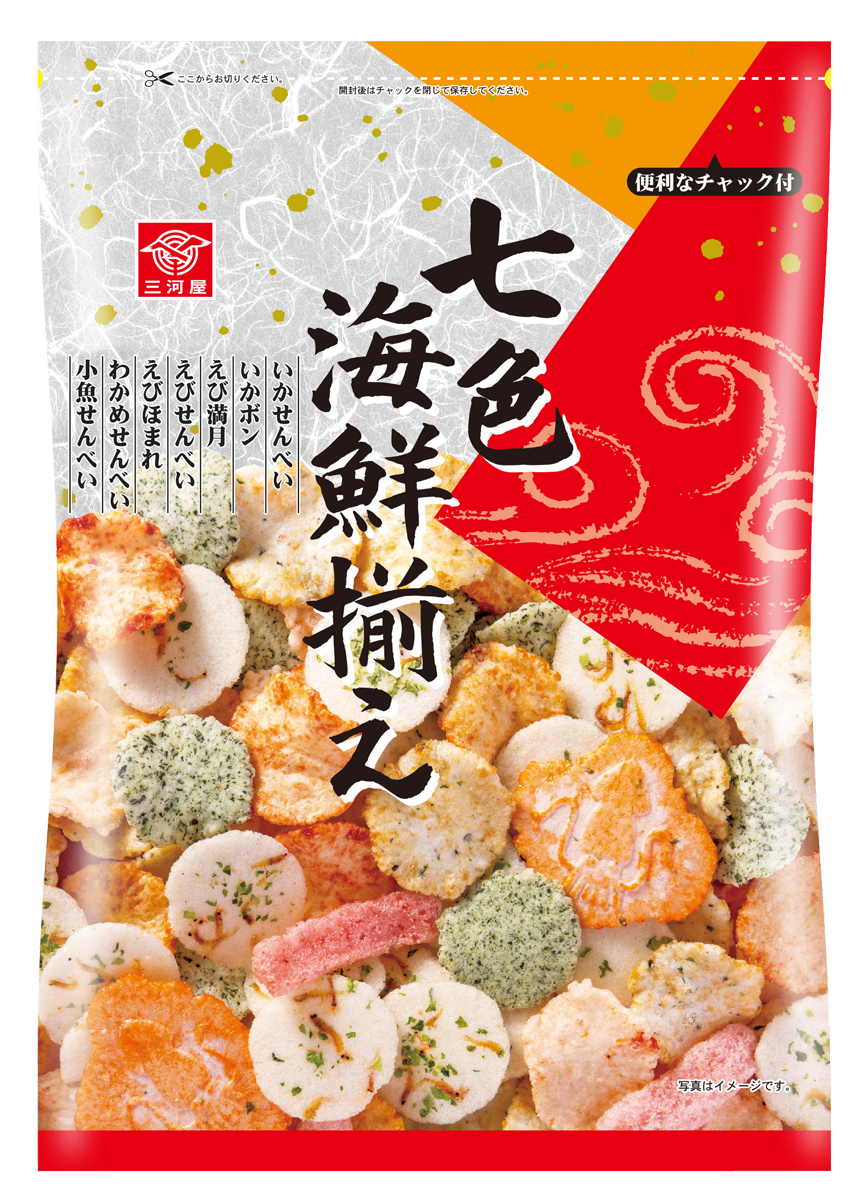 "Mikawaya Seika” Nana Shoku Kaisen Zoroe - Prawn Rice Cracker 125g
